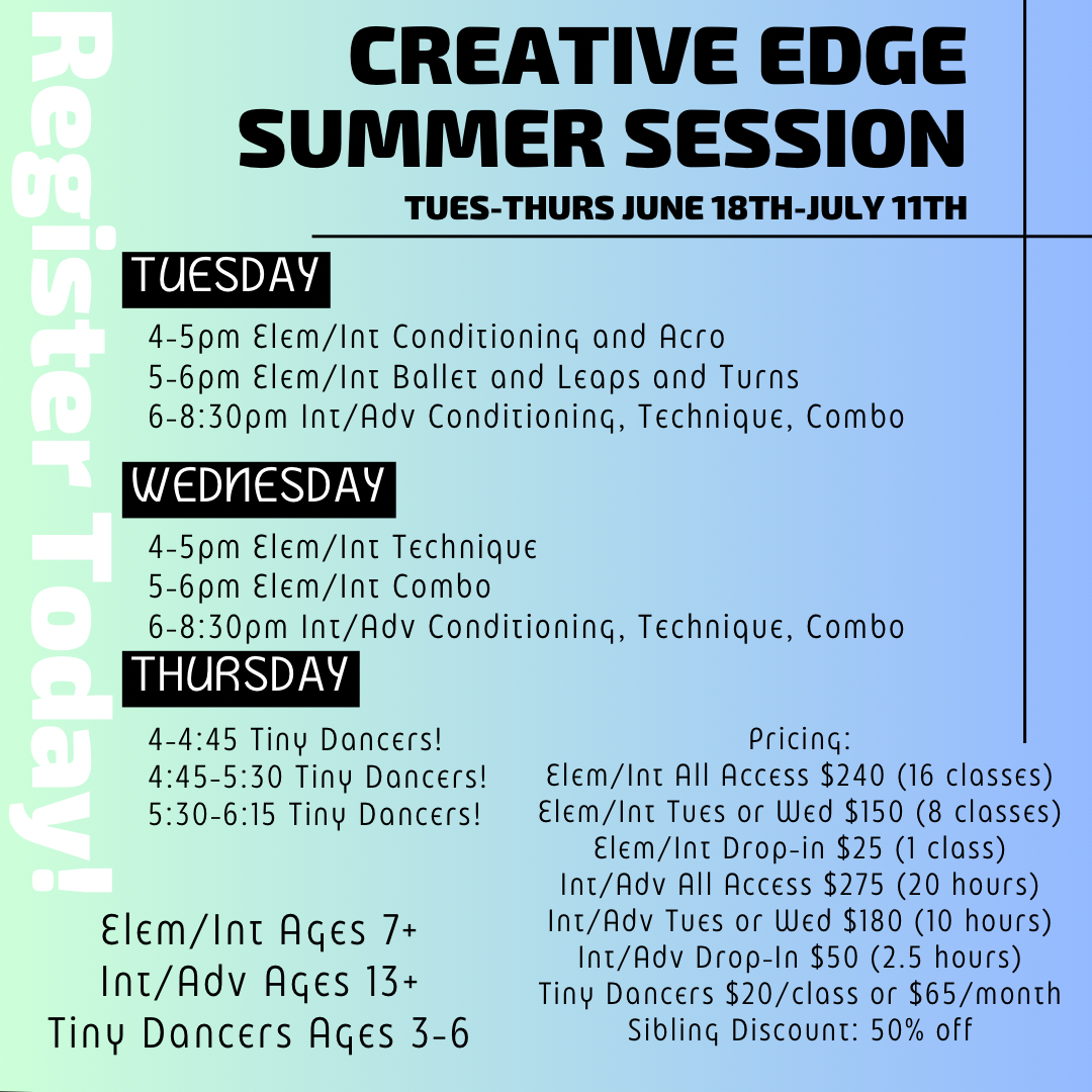 Class Schedule — Creative Edge Dance Studio