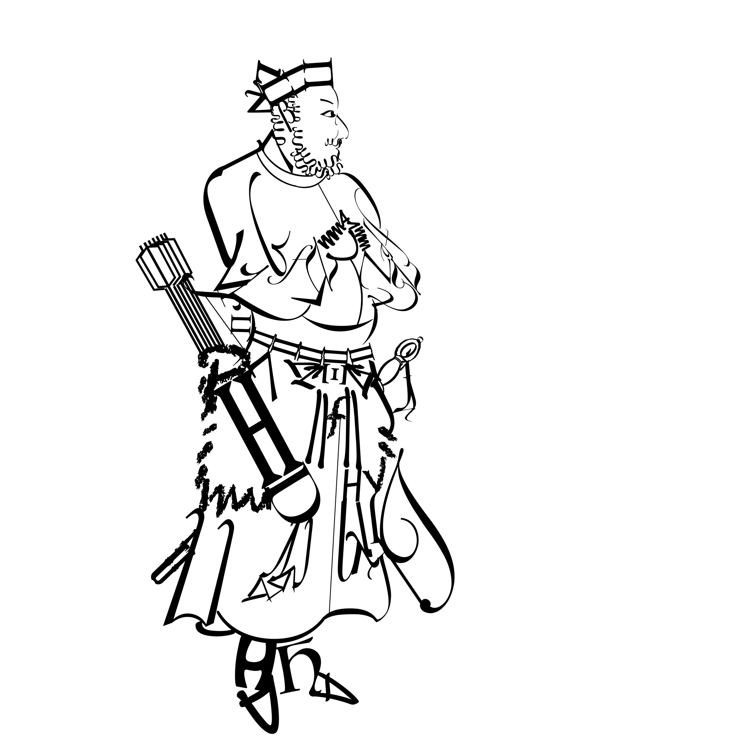 Chinese Warrior Drawing