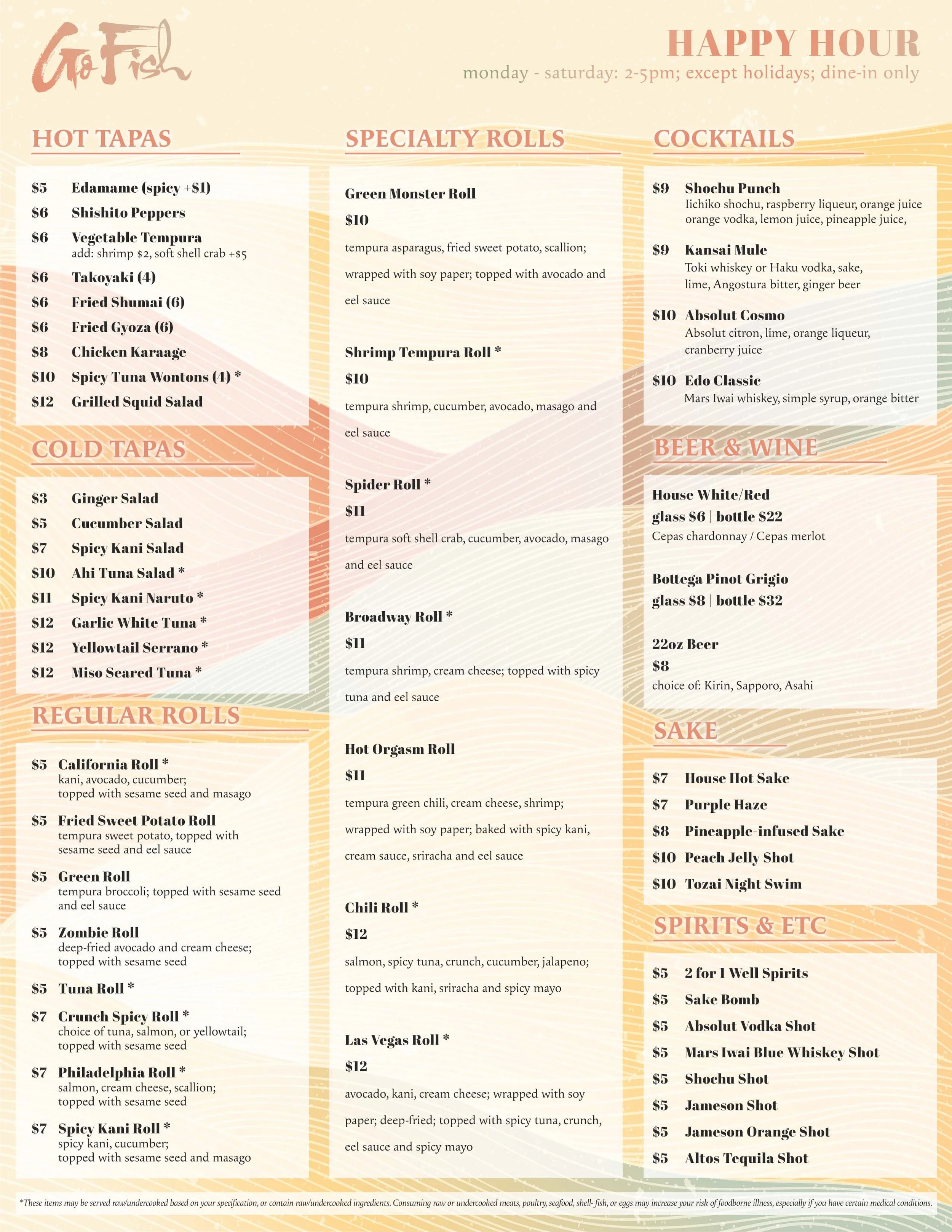 Happy Hour — Go Fish Sushi