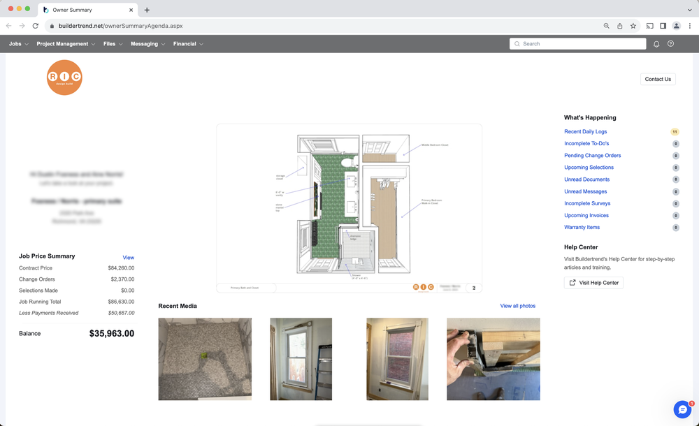 Tools Matter: Buildertrend Software — RIC design build