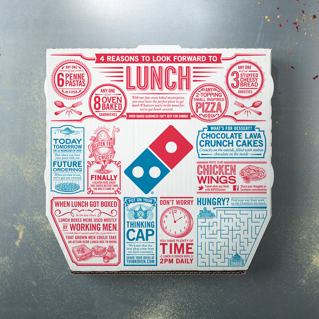 Dominos Pizza Box Art