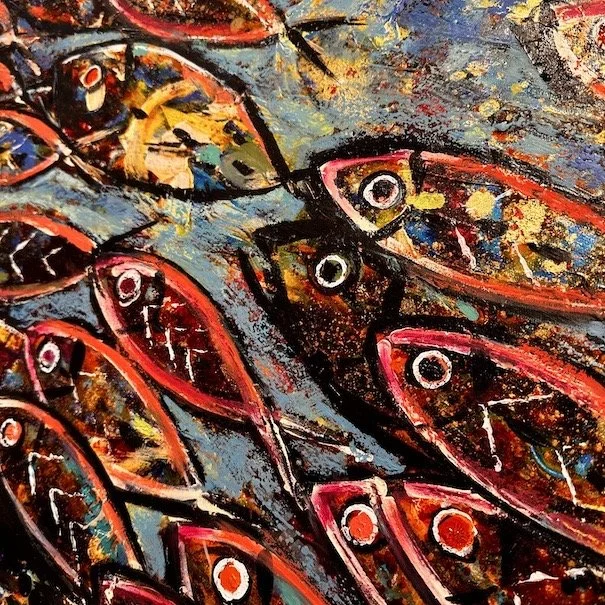 Artist Allison Ermogenis' artwork Opal Fish, for sale at Aegean Designs ...