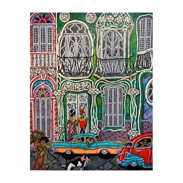 GREG IRVINE Tropical Day, Havana 153cm x 122cm — Aegean Designs Gallery ...