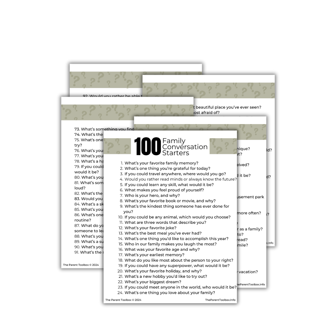 100 Family Conversations — The Parent Toolbox
