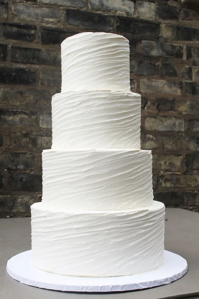 White Textured Wedding Cakes