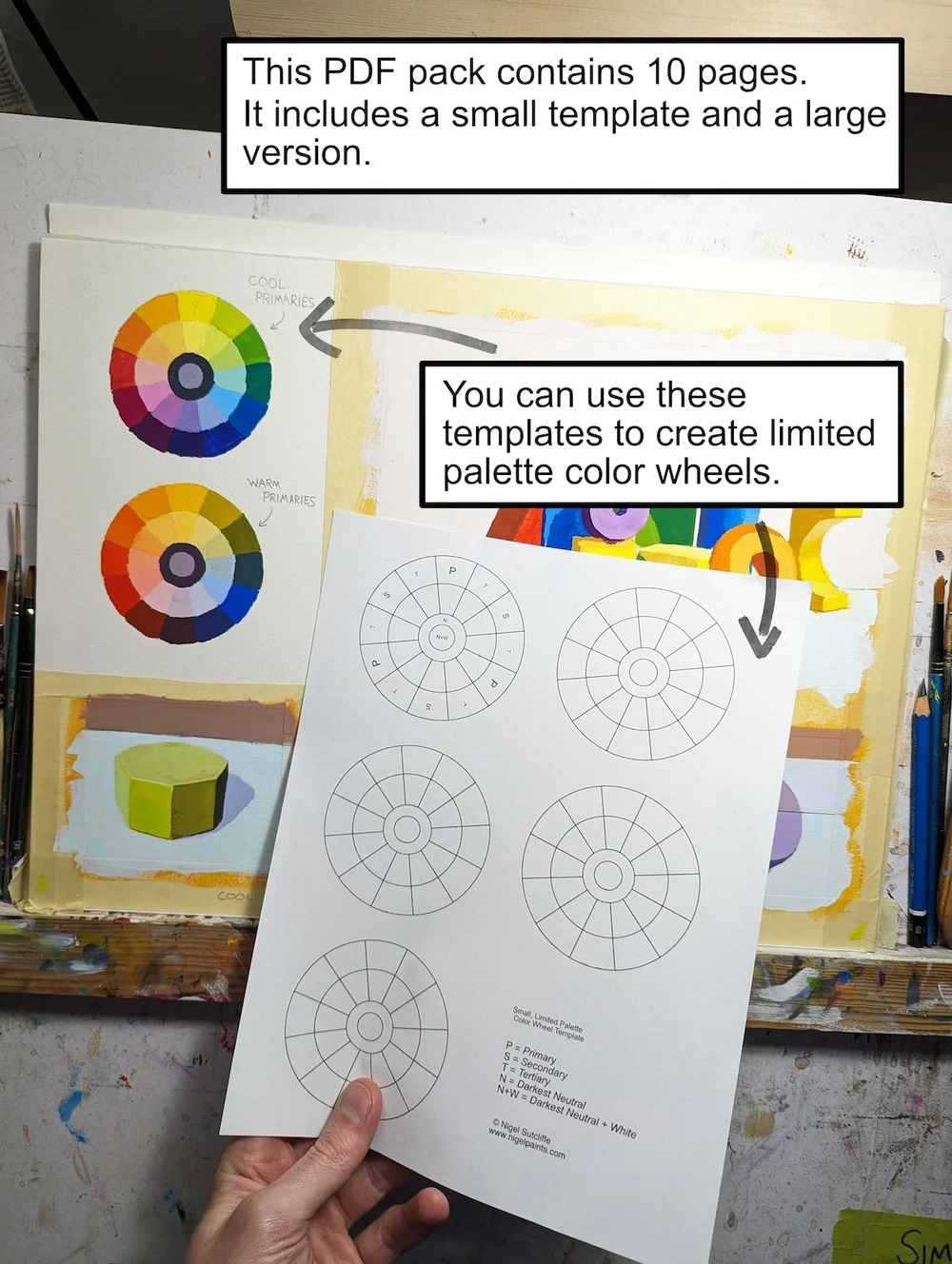 Primary And Secondary Color Wheel Template