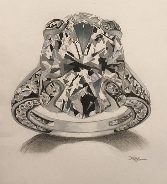 Diamond Pencil Sketch