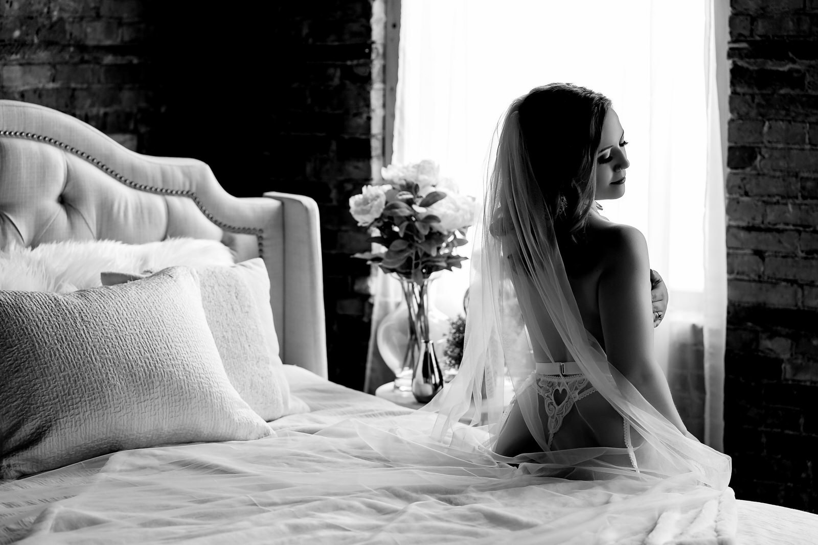 Wedding Boudoir Photography With Veil