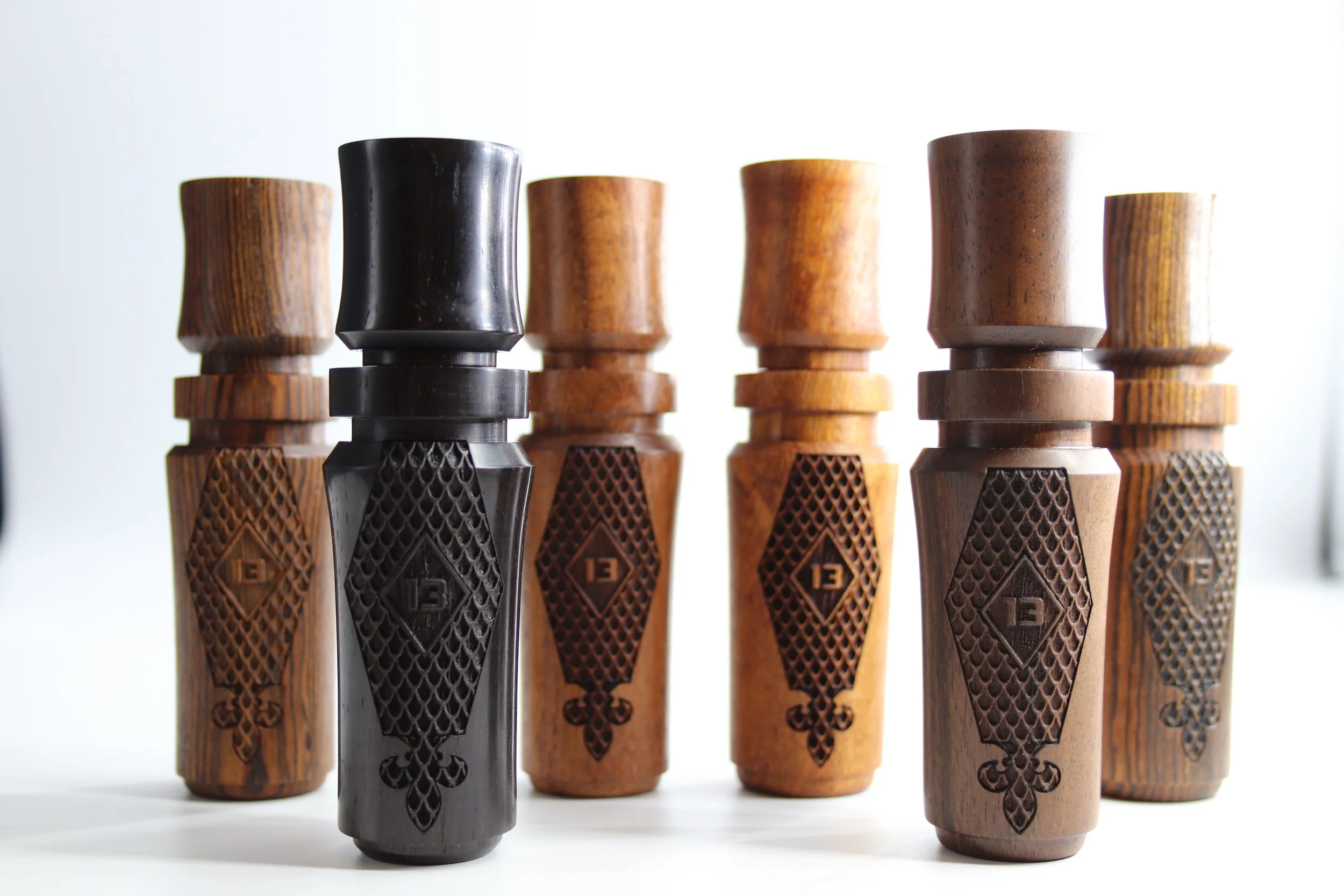 13 Calls, Acrylic Duck Calls, Wooden Duck Calls, Micarta Duck Calls