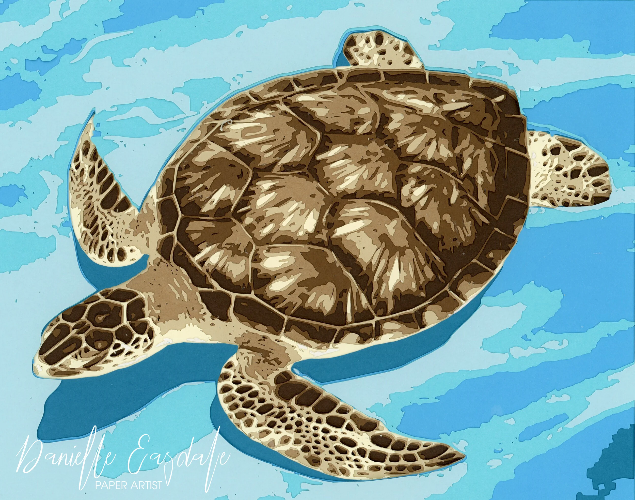 Danielle Easdale - Paper Artist — Fine Art Giclée Prints - Sea Turtle ...