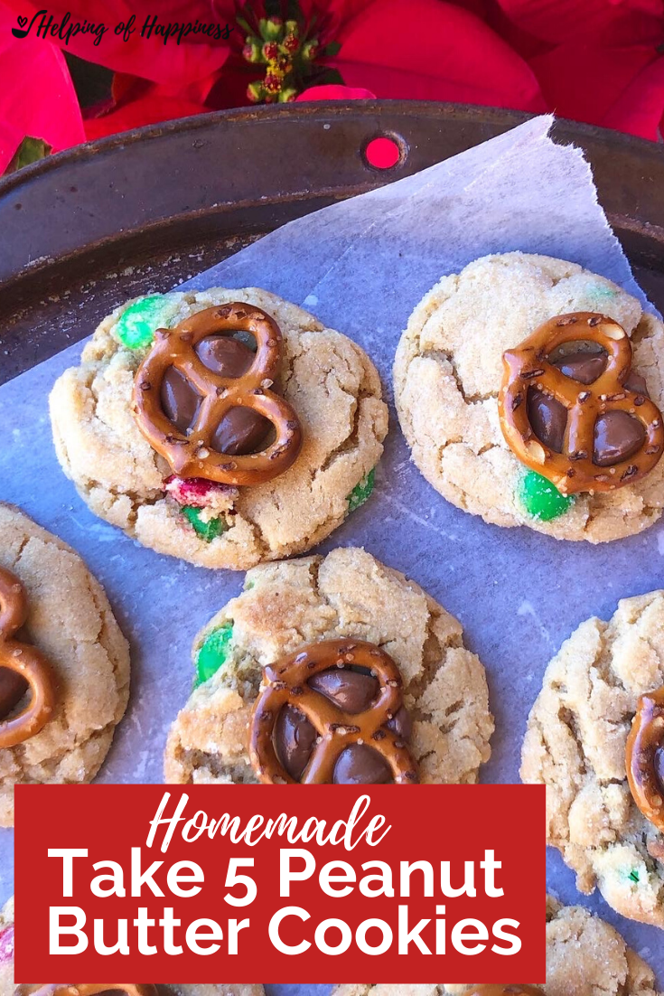 Homemade Take 5 Peanut Butter Cookies — Helping of Happiness