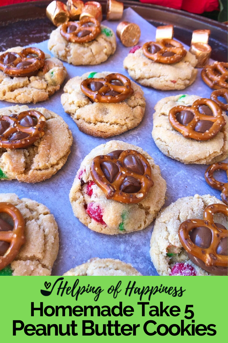 Homemade Take 5 Peanut Butter Cookies — Helping of Happiness