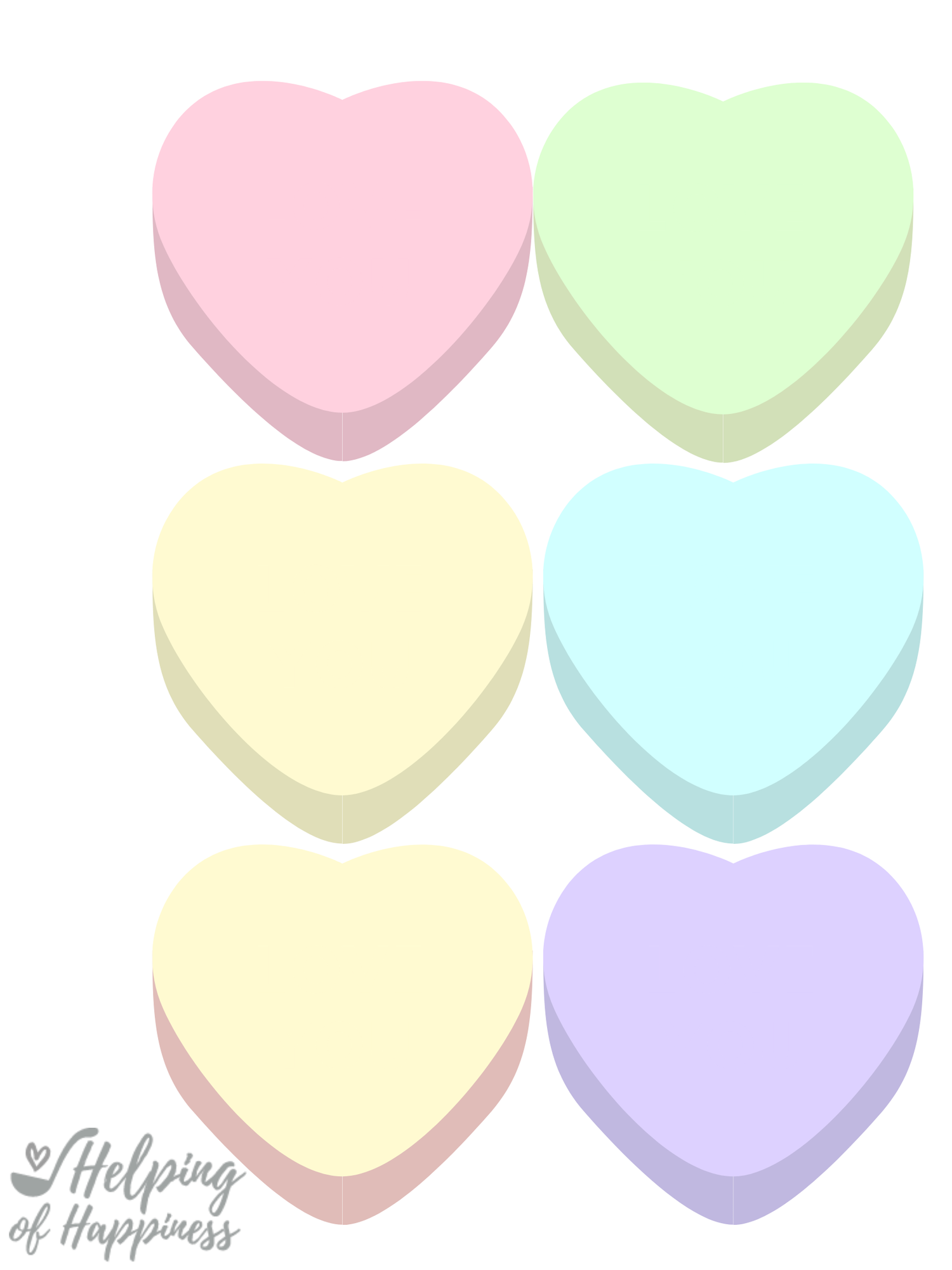Conversation Hearts Job Charts — Helping of Happiness