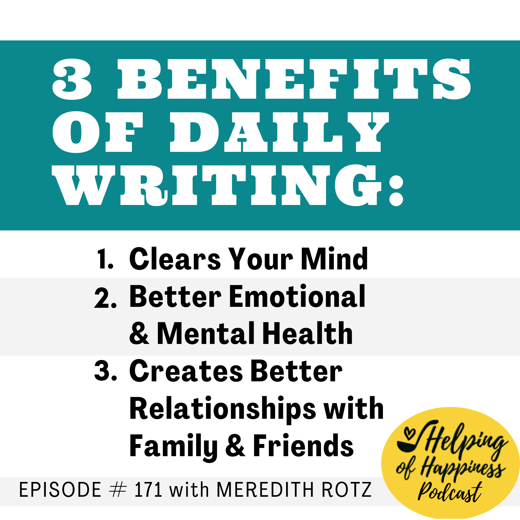 3 Benefits of Writing Daily & How to Stick to Every Goal (Episode #171 ...