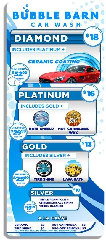 Newburgh NY Car Wash Prices — Bubble Barn Car Wash