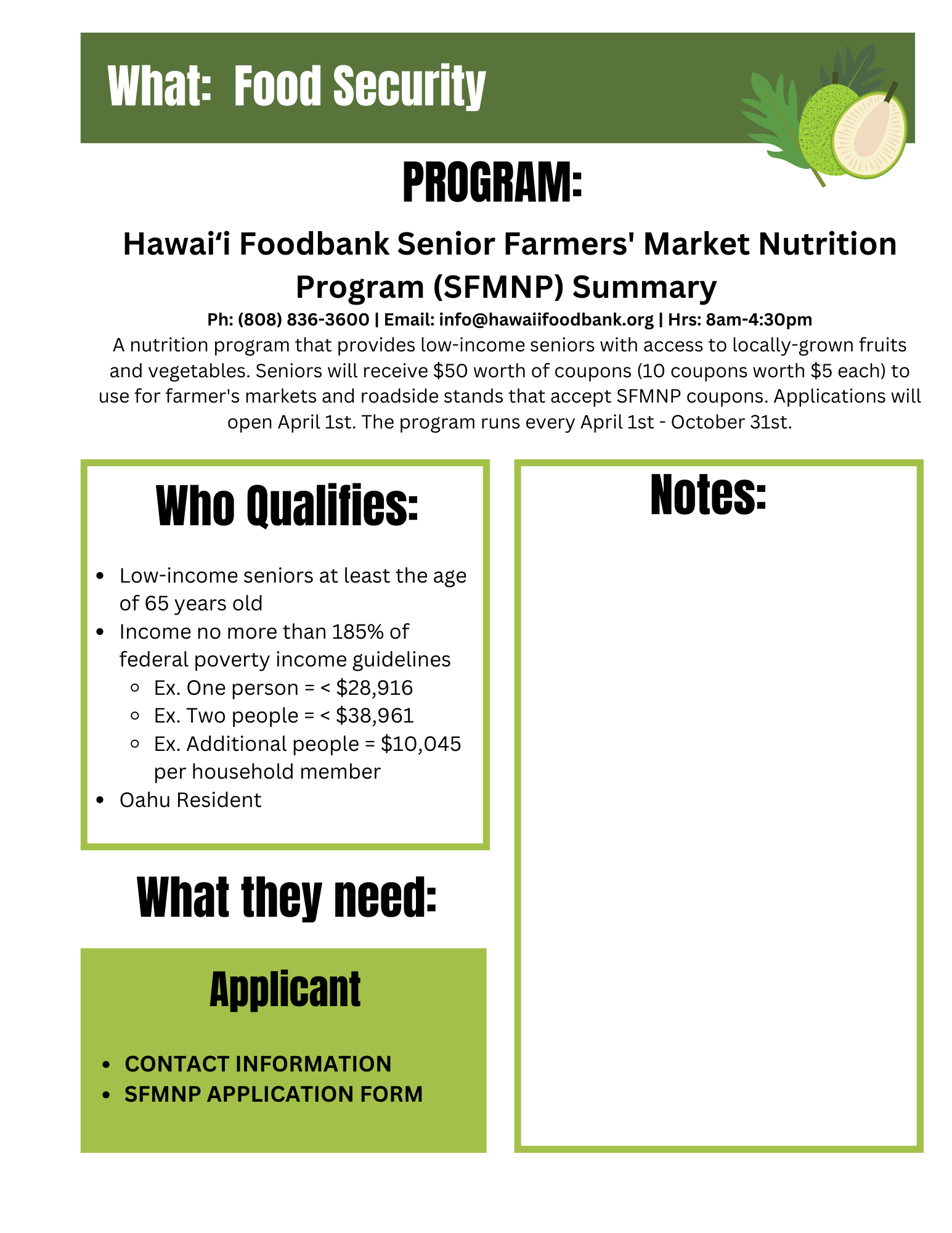 Senior Farmer's Market Nutrition Program — Kōkua Kalihi Valley