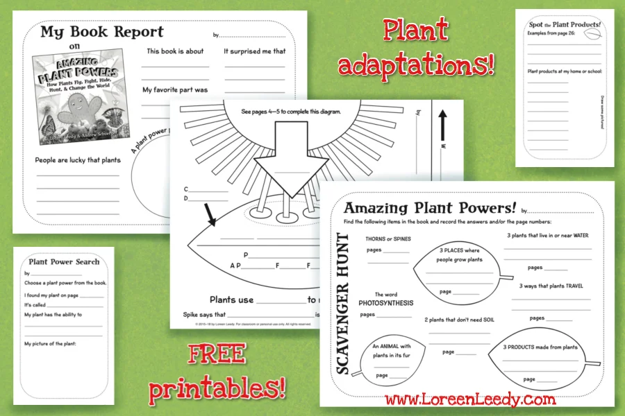 Plant Adaptation Book and Activities — Loreen Leedy Artist & Author