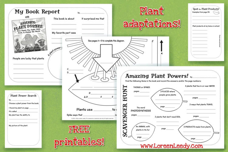 Plant Adaptation Book and Activities — Loreen Leedy Artist & Author