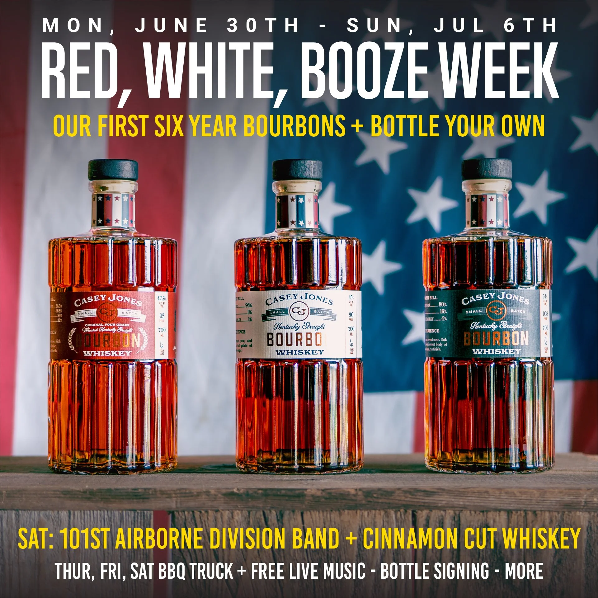 FREE: Red, White, and Booze — Casey Jones Distillery