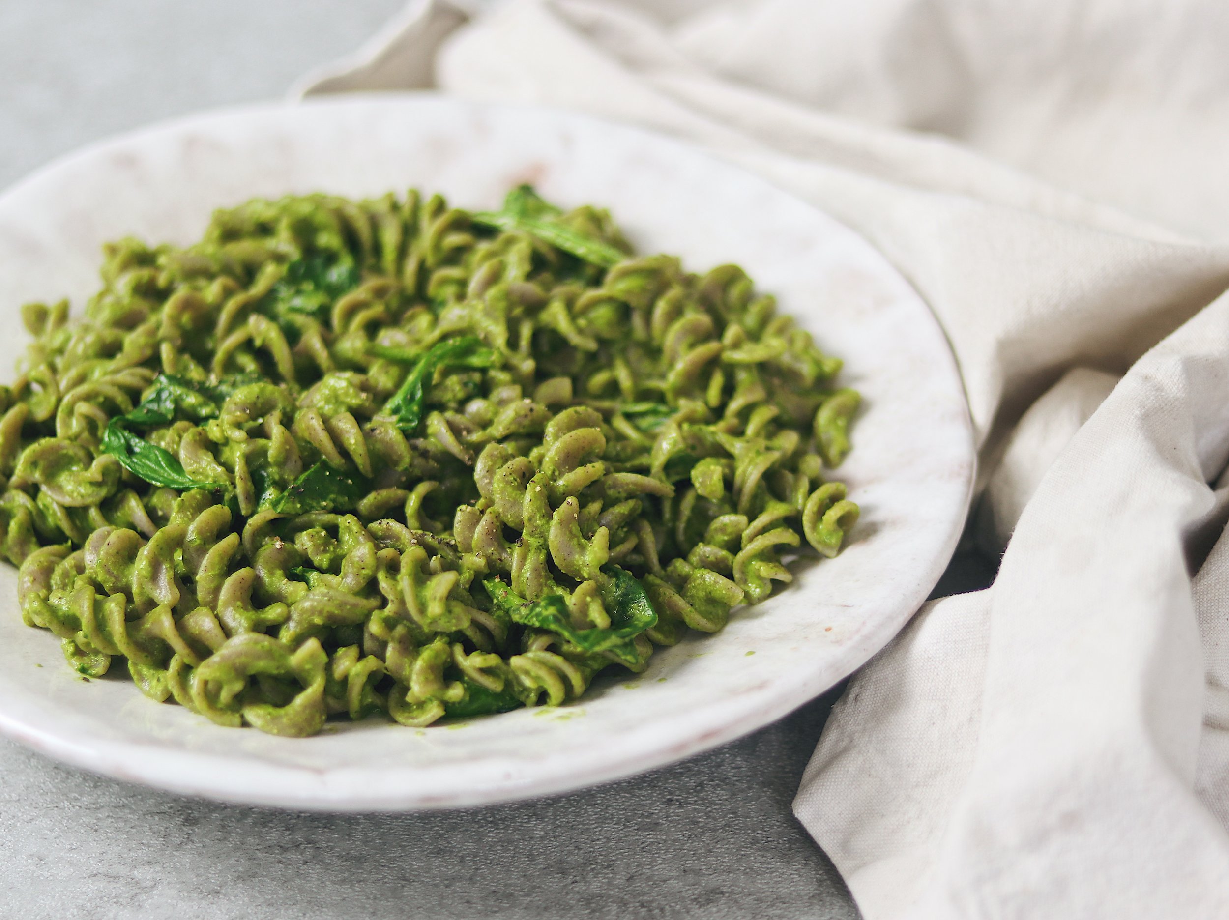 Super Green Pesto Pasta - Madeleine Olivia