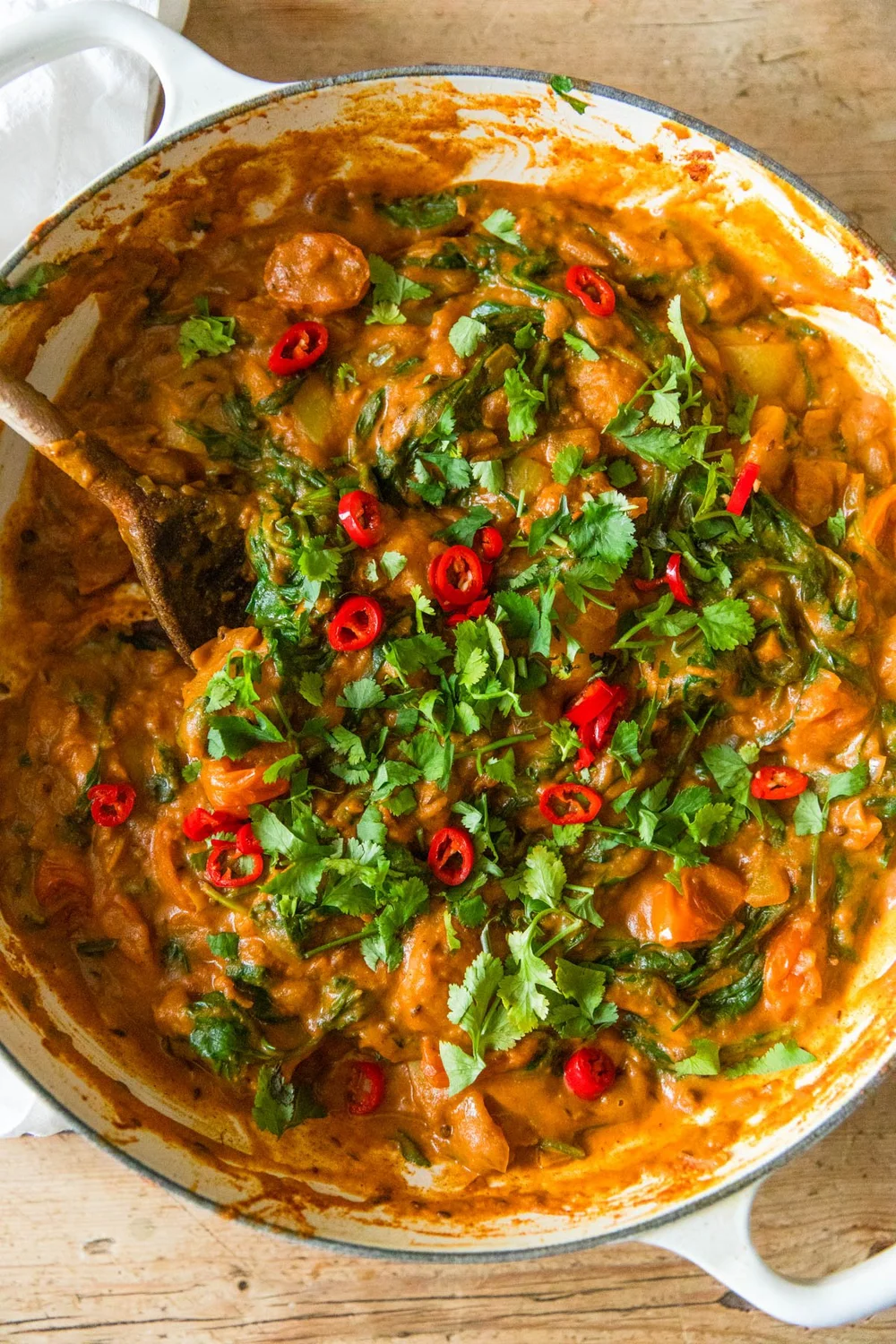 Potato, Spinach & Tomato Curry - Madeleine Olivia
