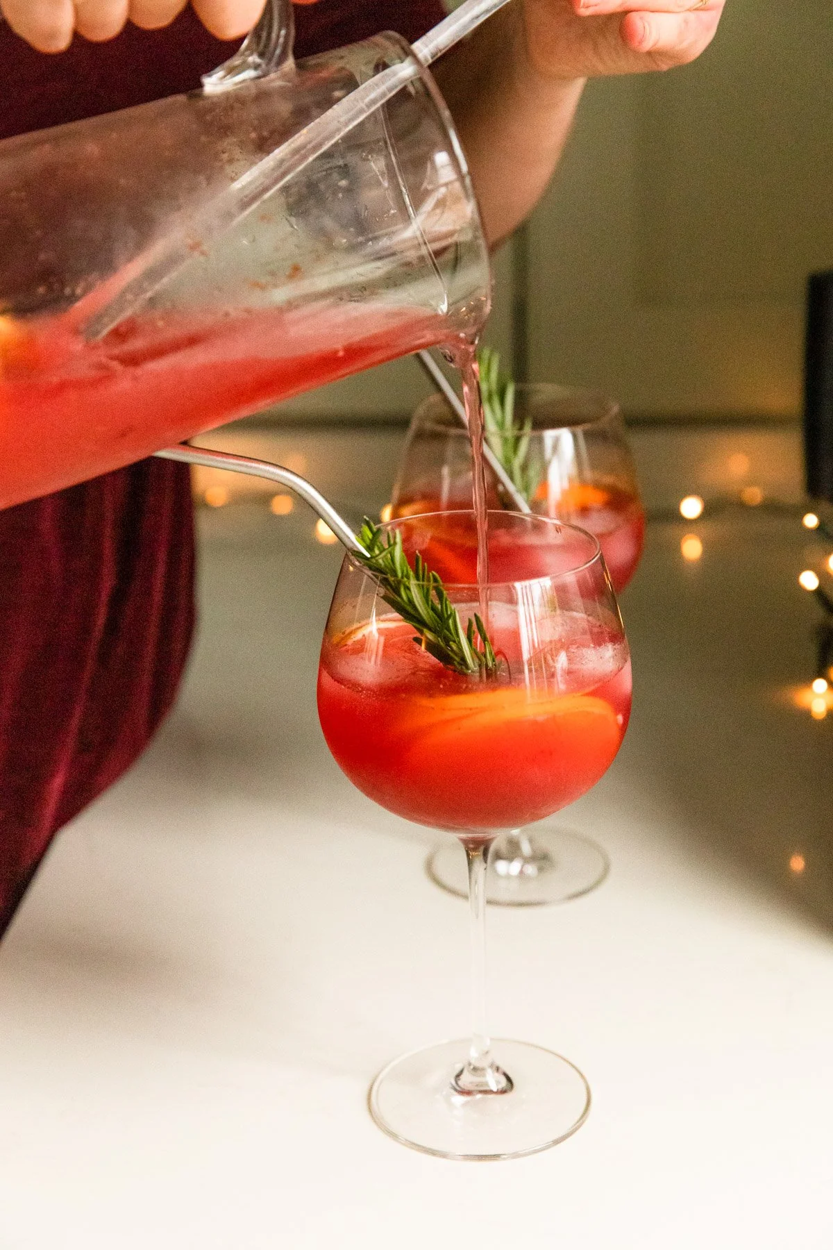 Alcohol-Free Festive Punch - Madeleine Olivia - Vegan Recipes