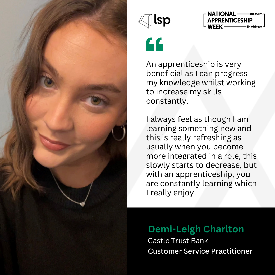 Demi-Leigh Charlton - Castle Trust — Learning Skills Partnership