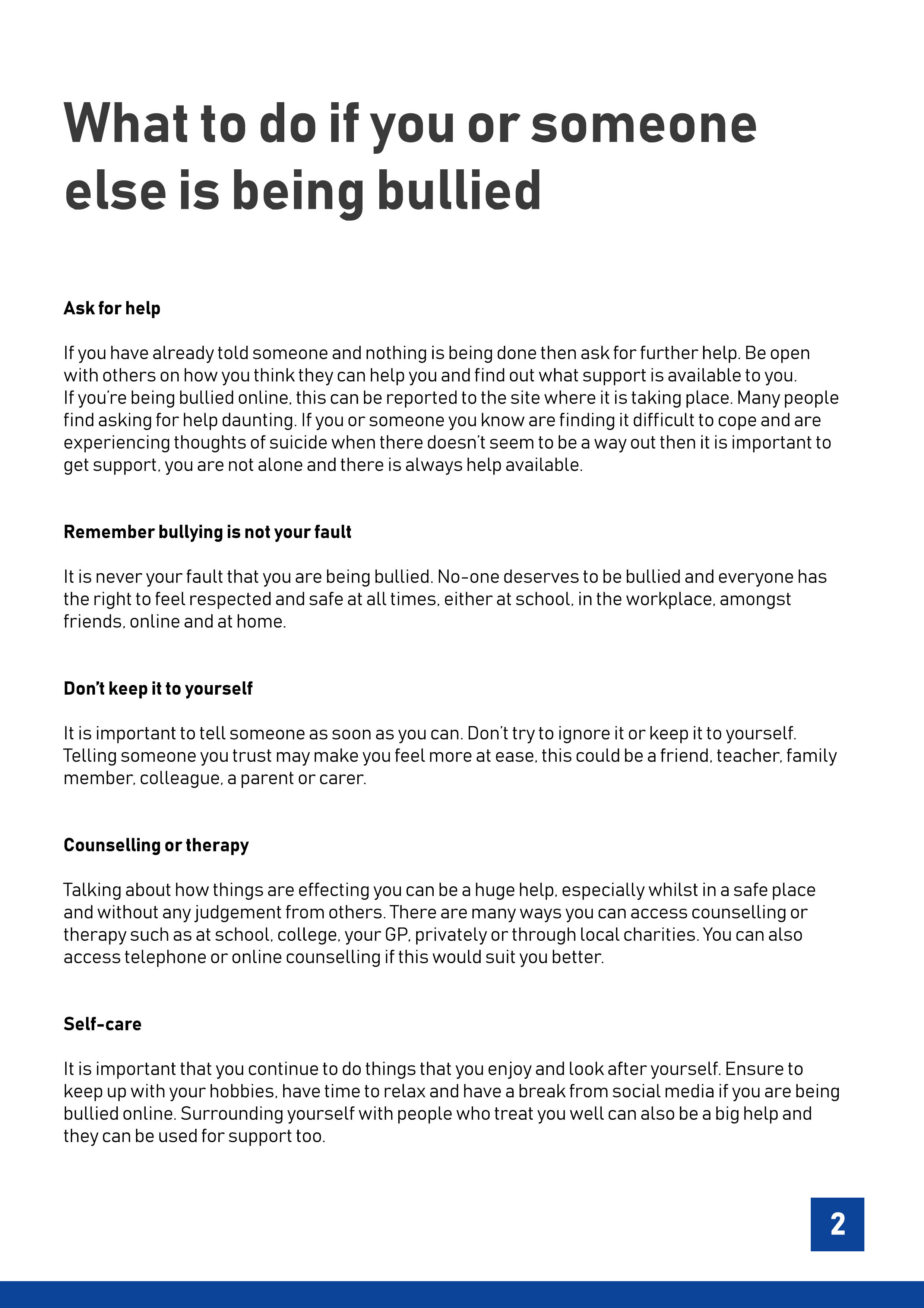 Theme of the Month - Anti-Bullying — Learning Skills Partnership