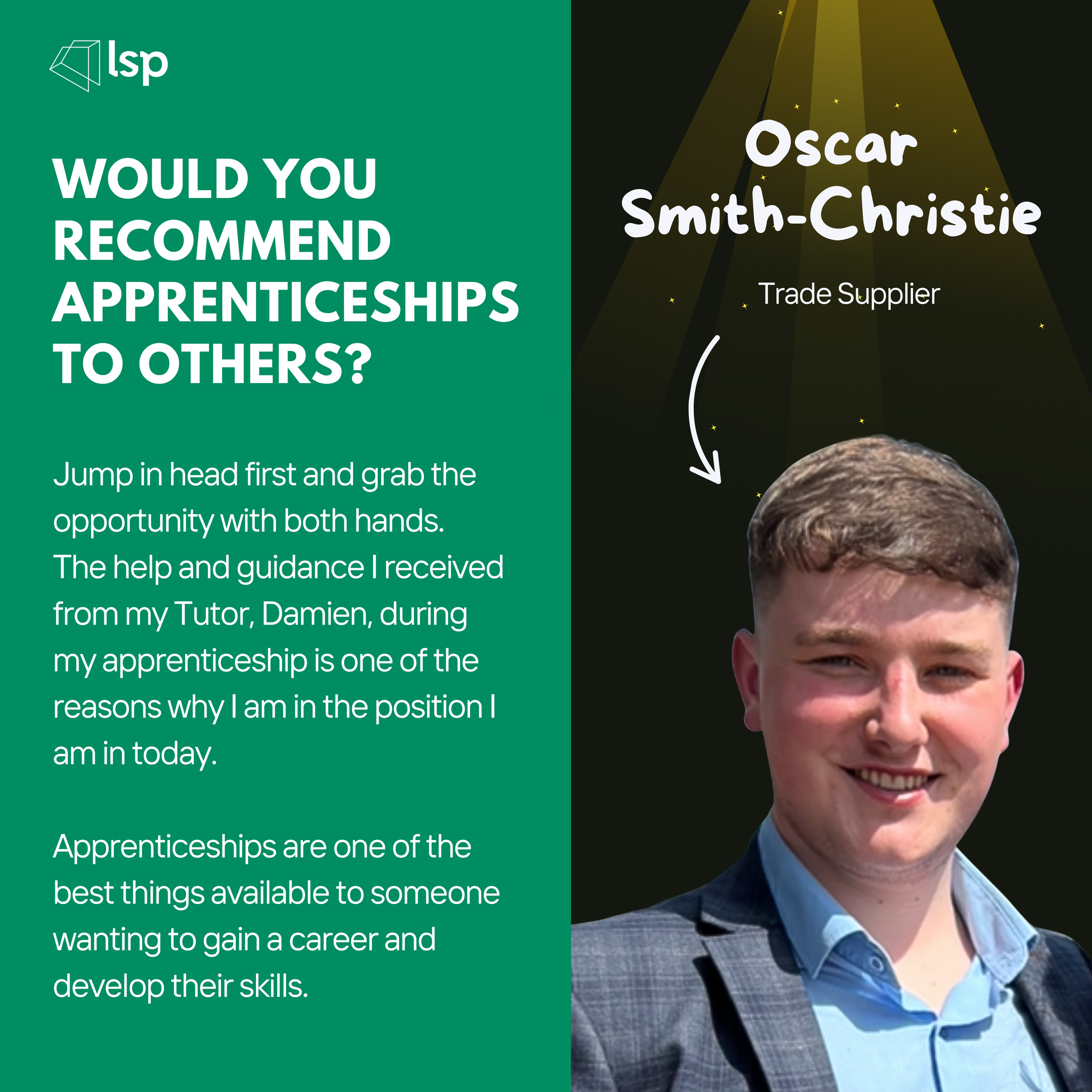 Alumni Spotlight: Oscar Smith-Christie — Learning Skills Partnership