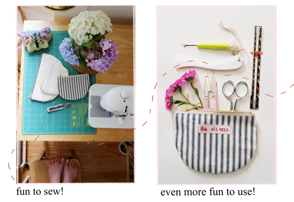 Half Moon Zip Sewing Pattern — all well