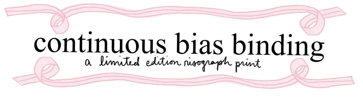 Continuous Bias Binding Risograph Print — all well