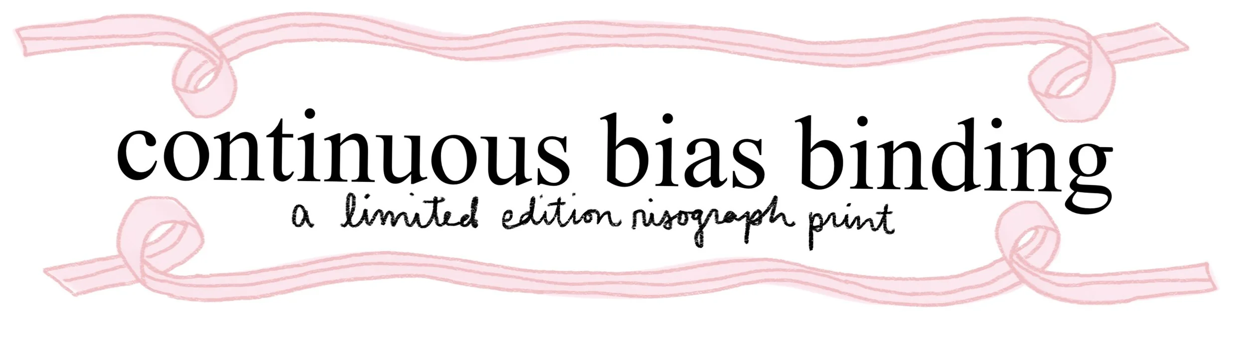 Continuous Bias Binding Risograph Print — all well