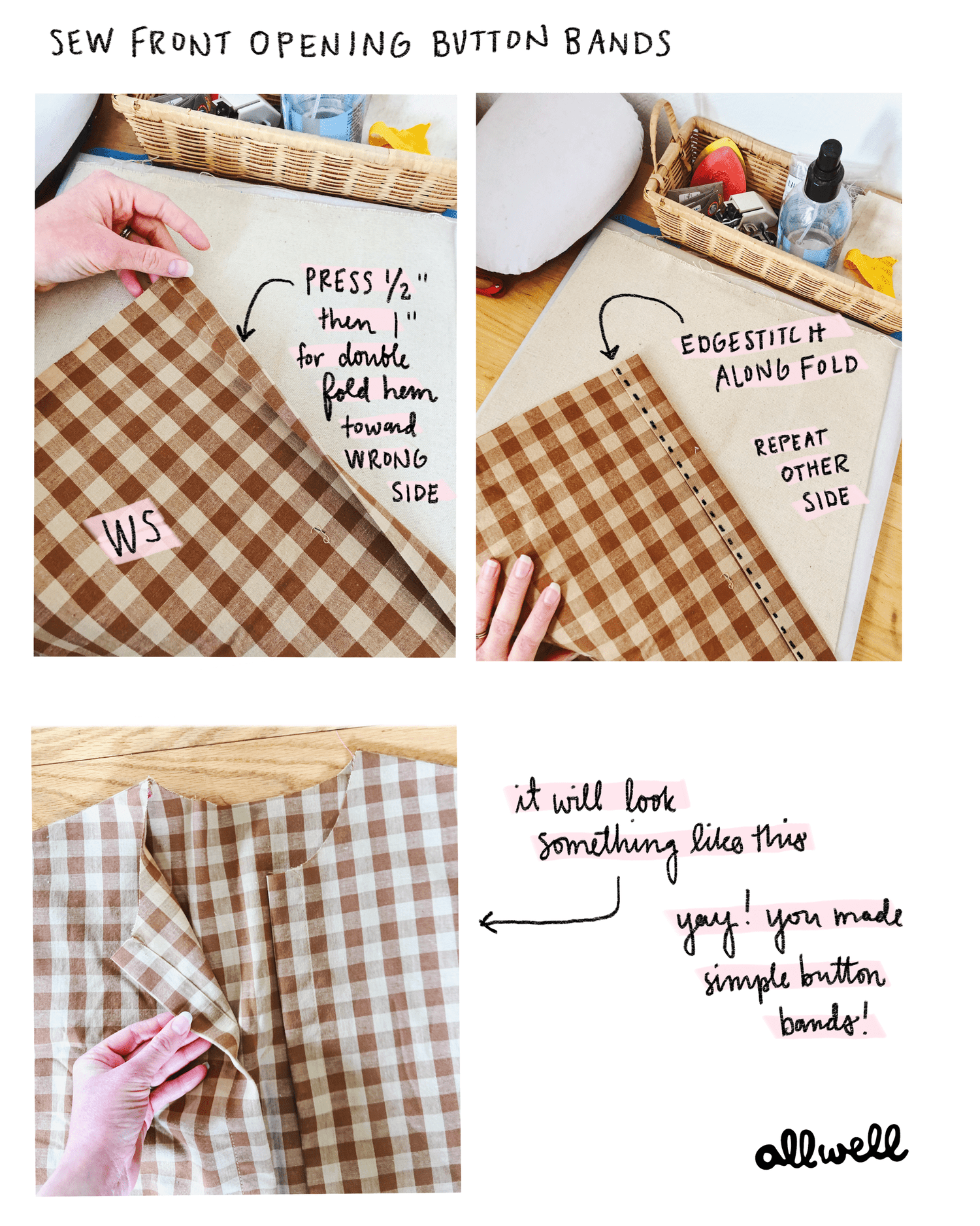 hacking guide: simple button up box top — all well
