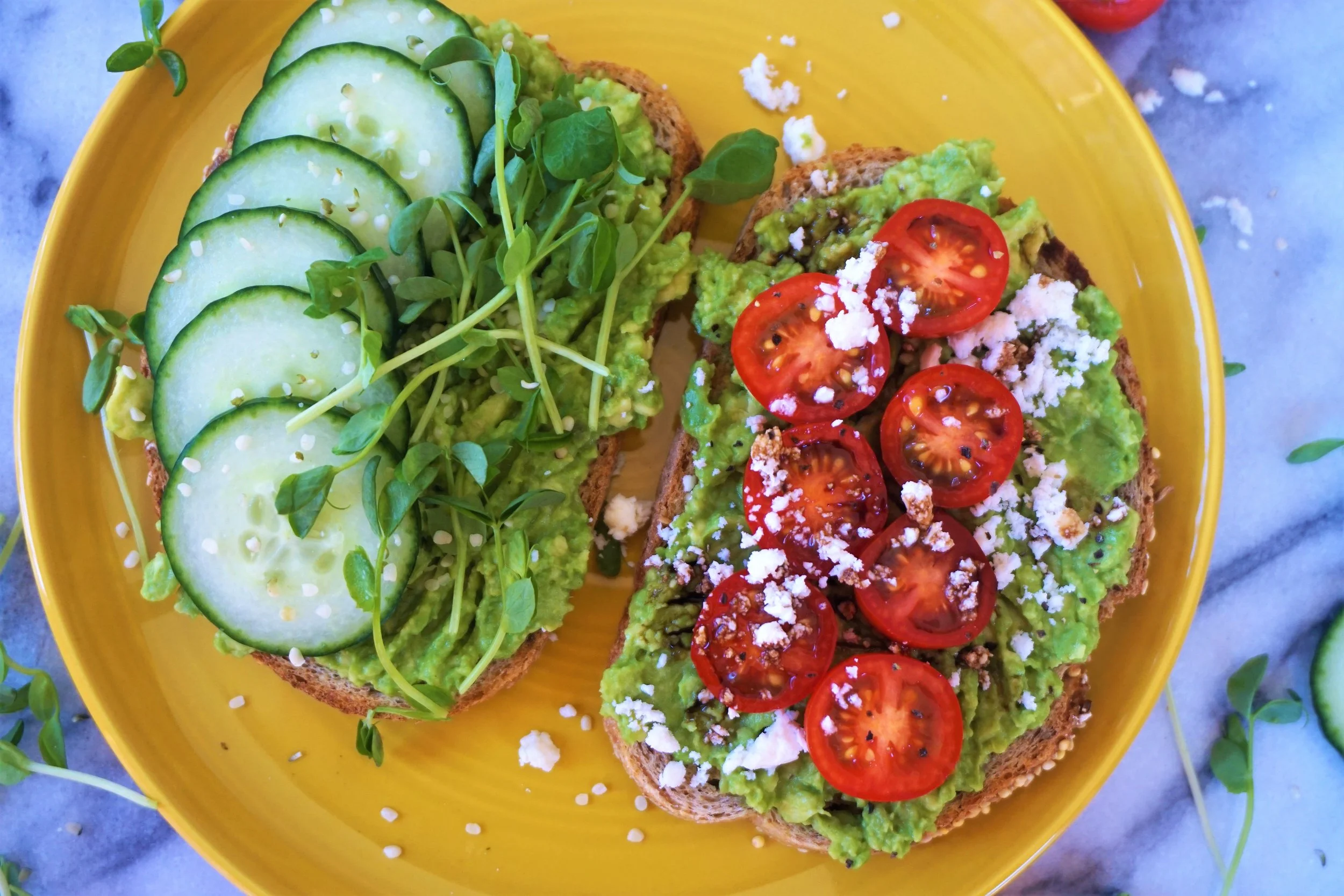 Assorted Avocado Toasts — The Gut Nursery