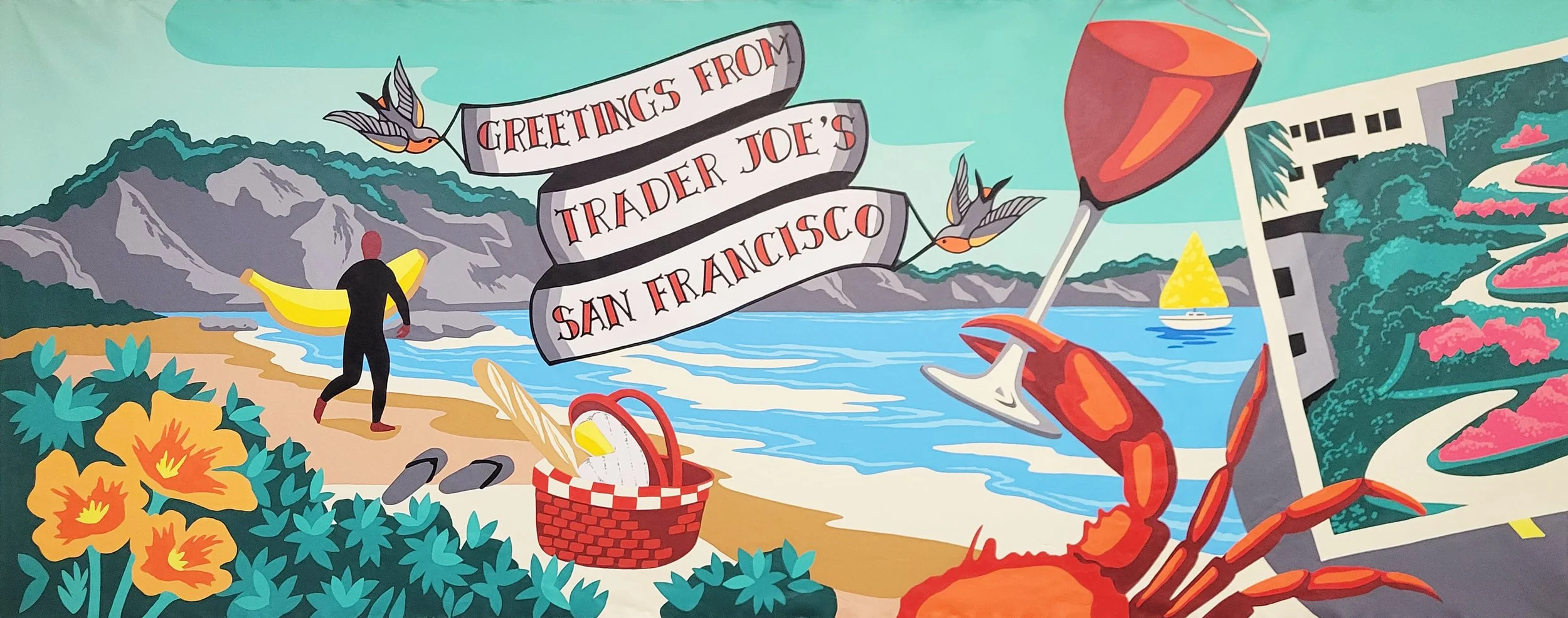 Los Angeles Artist creates tons of Trader Joe's Murals — L Star Murals