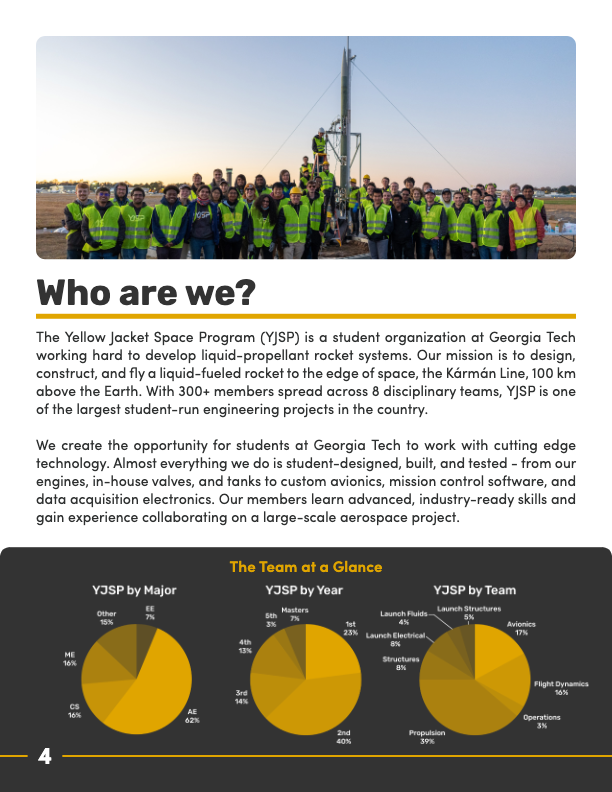 Sponsor Us — Yellow Jacket Space Program