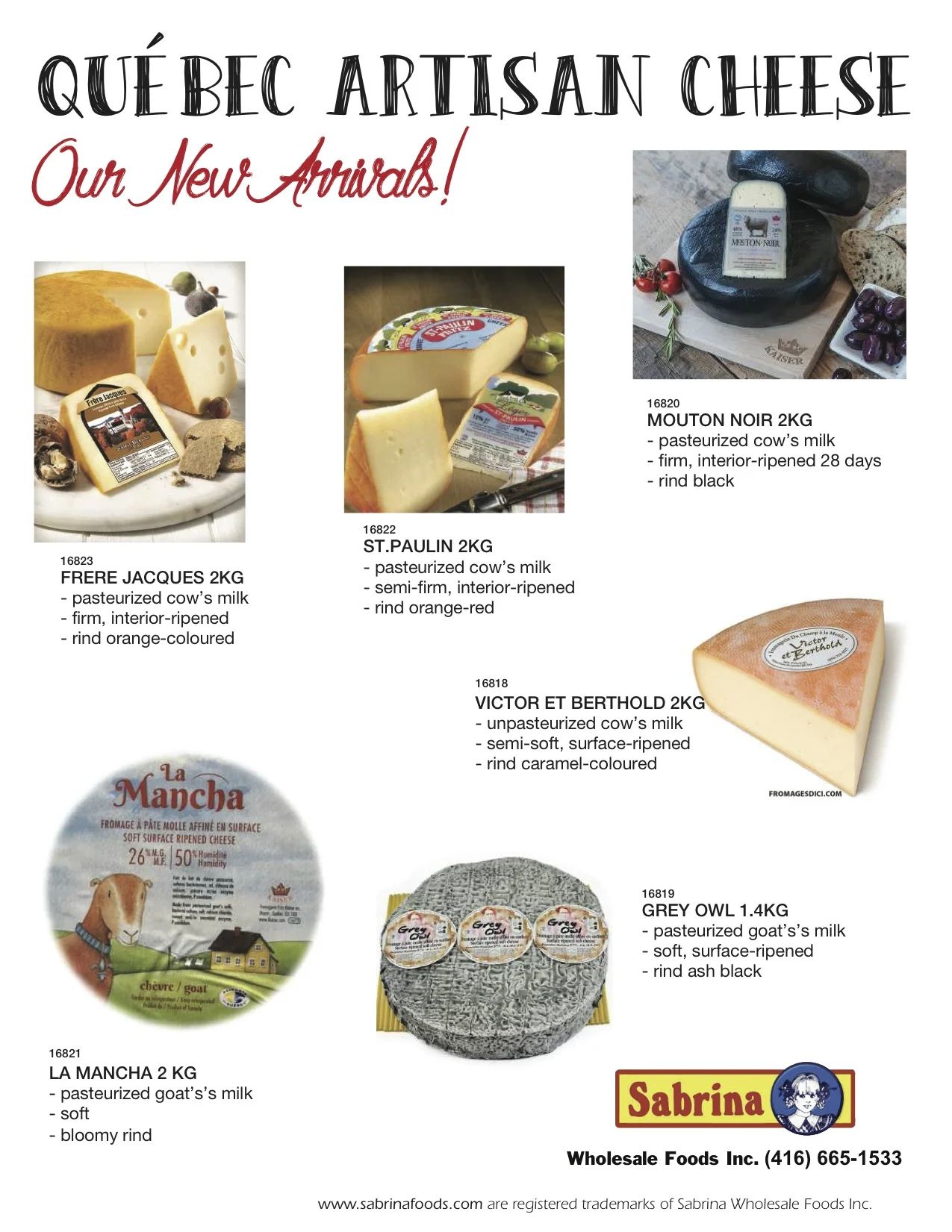 Our Products — Sabrina Wholesale Foods - Toronto Supplier of food ...