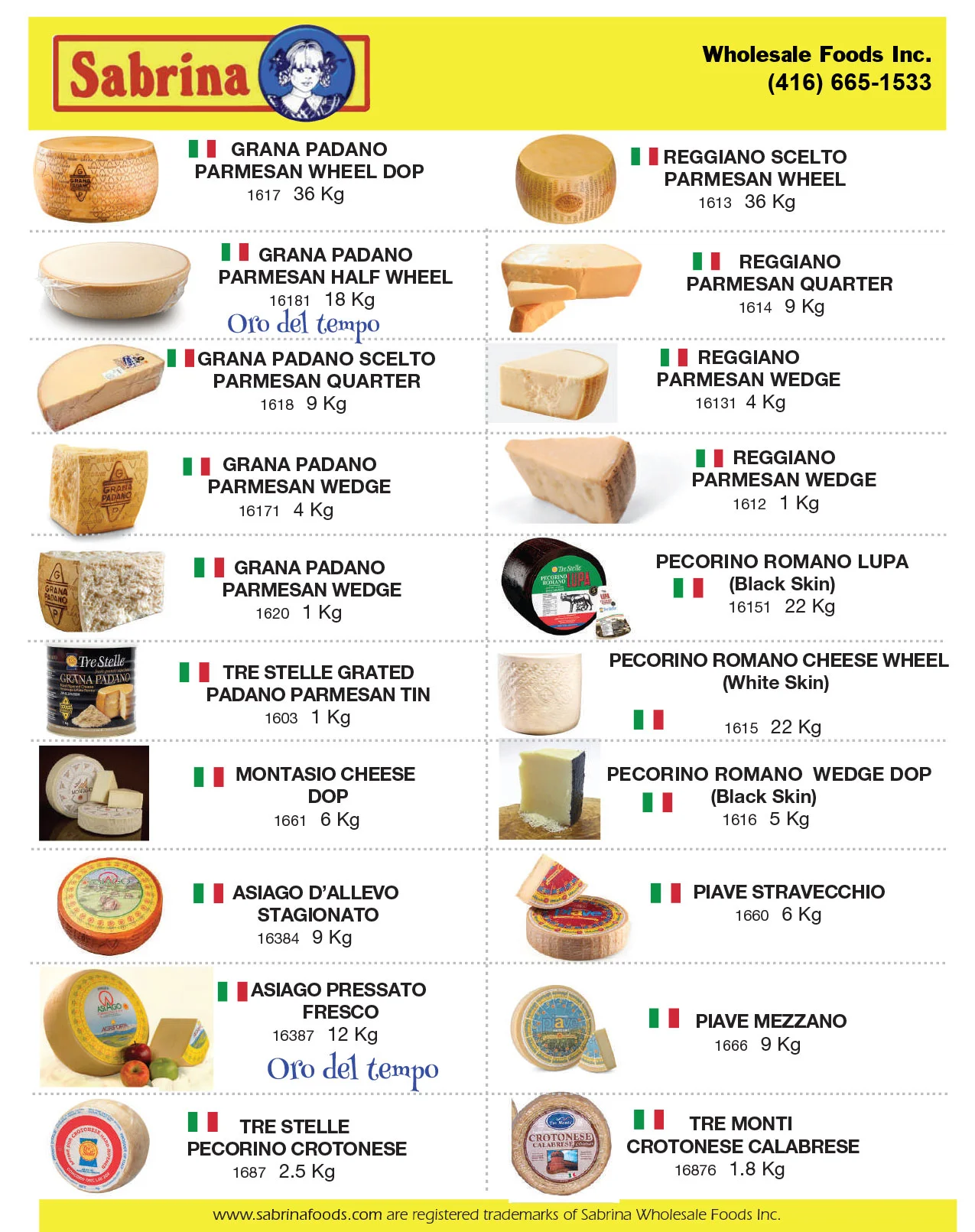 Our Products — Sabrina Wholesale Foods - Toronto Supplier of food ...