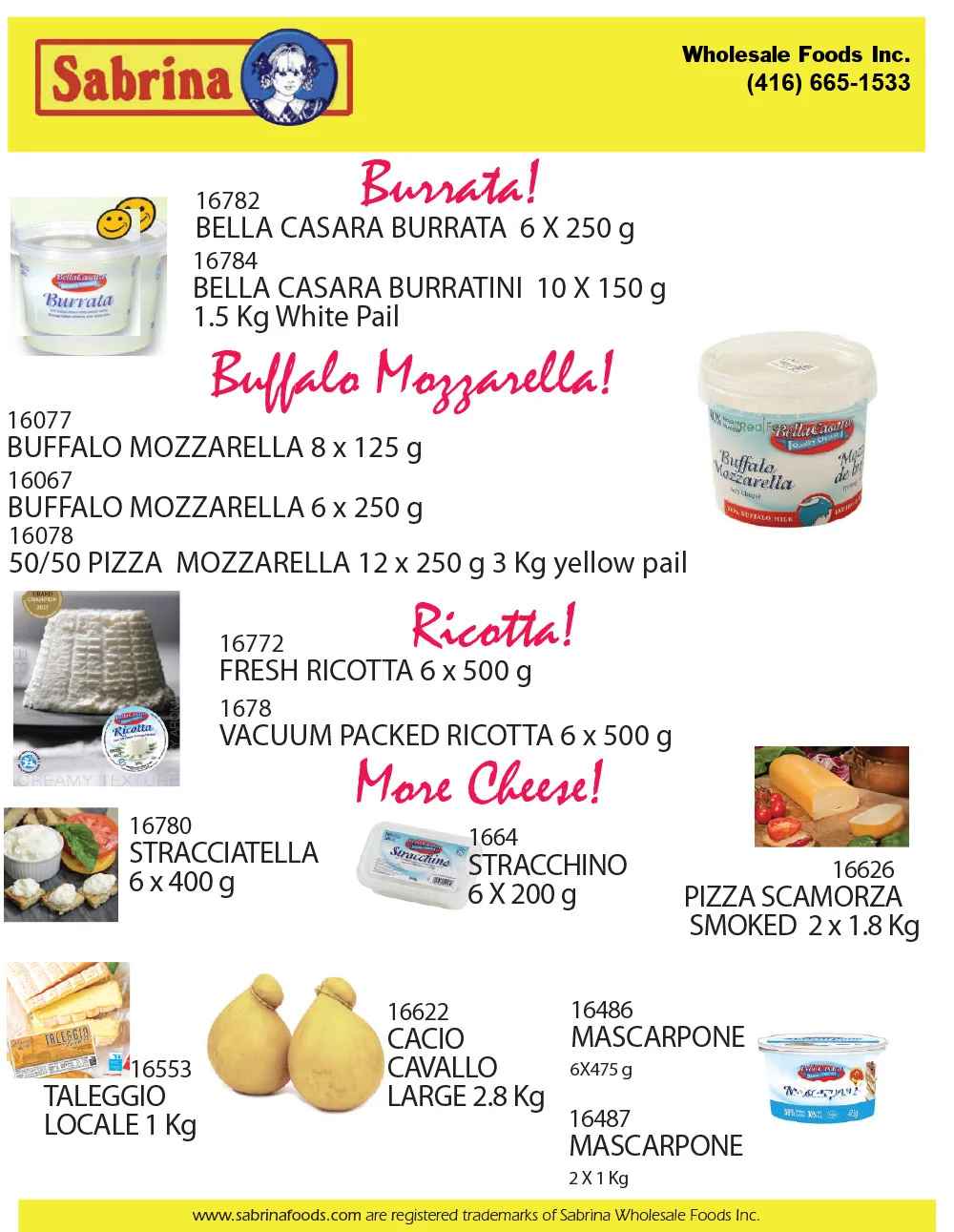 Our Products — Sabrina Wholesale Foods - Toronto Supplier of food ...