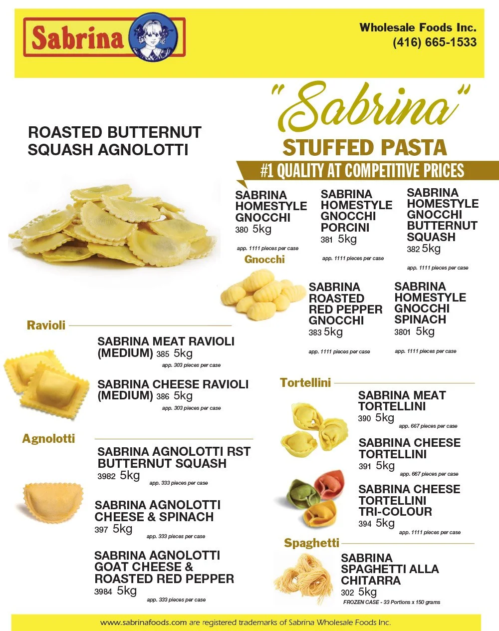Our Products — Sabrina Wholesale Foods - Toronto Supplier of food ...