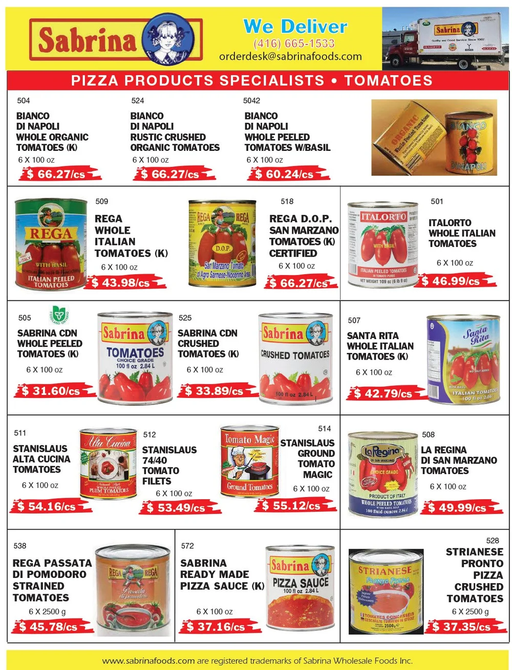 Monthly Specials — Sabrina Wholesale Foods - Toronto Supplier of food ...