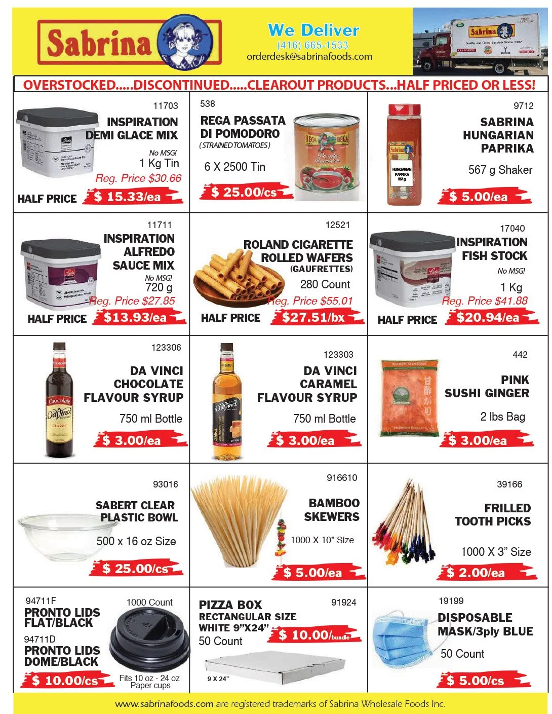 Monthly Specials — Sabrina Wholesale Foods - Toronto Supplier of food ...