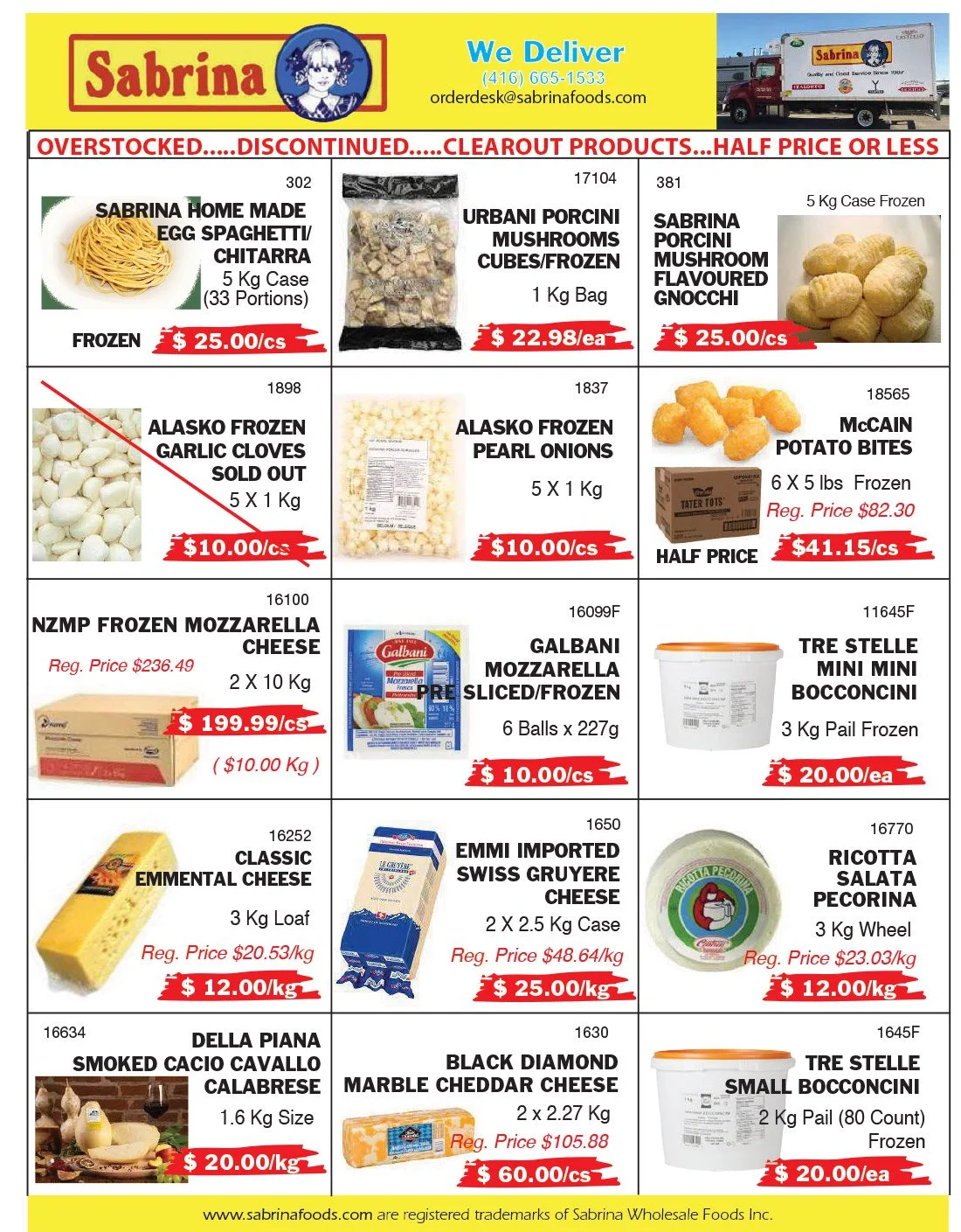 Monthly Specials — Sabrina Wholesale Foods - Toronto Supplier of food ...