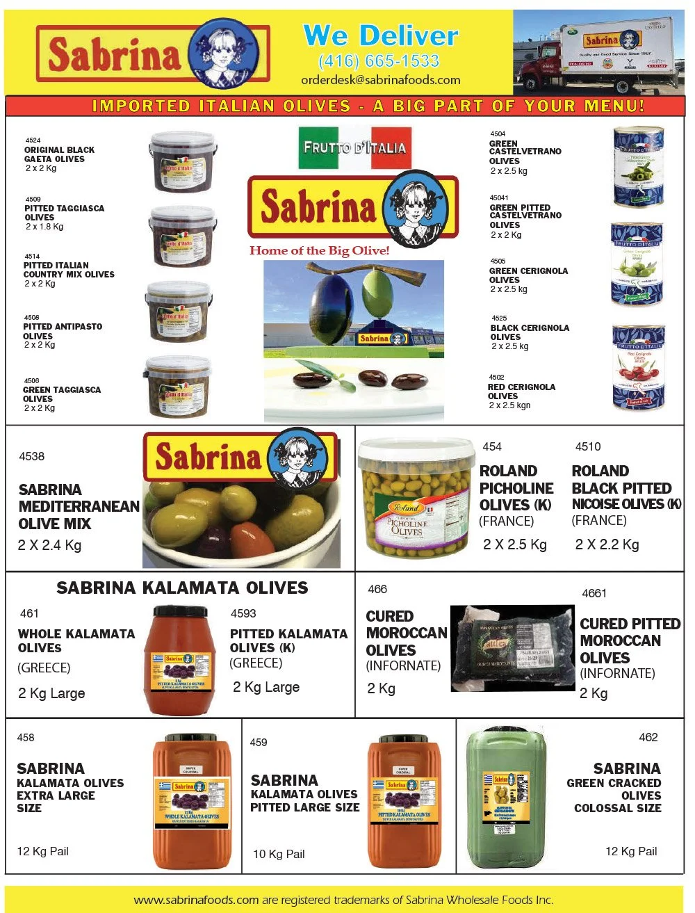 Our Products — Sabrina Wholesale Foods - Toronto Supplier of food ...
