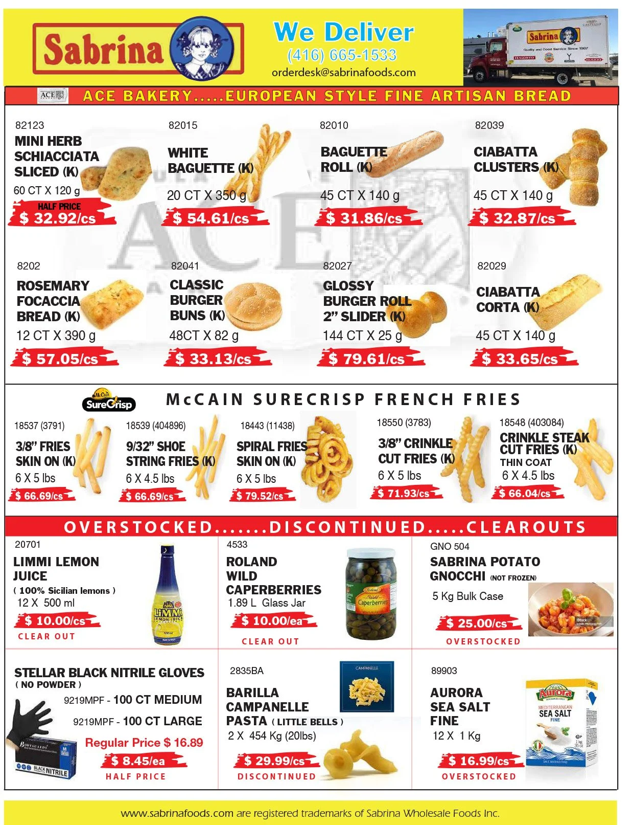 Monthly Specials — Sabrina Wholesale Foods - Toronto Supplier of food ...