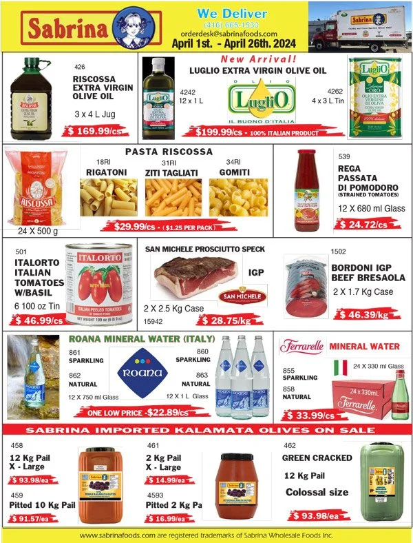 Sabrina Wholesale Foods - Toronto Supplier of food products sourced ...