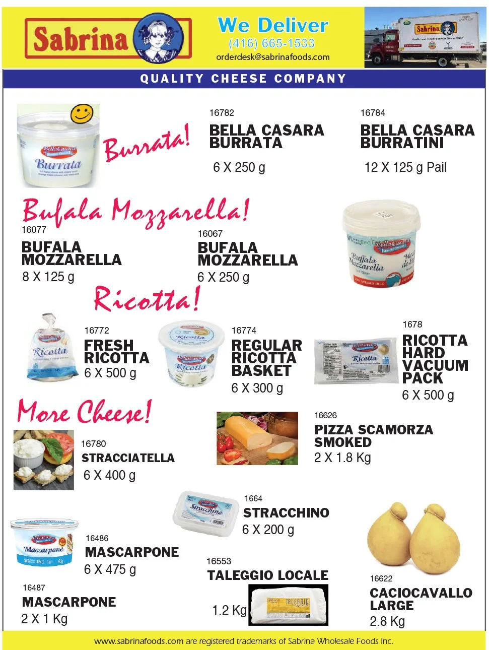 Our Products — Sabrina Wholesale Foods - Toronto Supplier of food ...