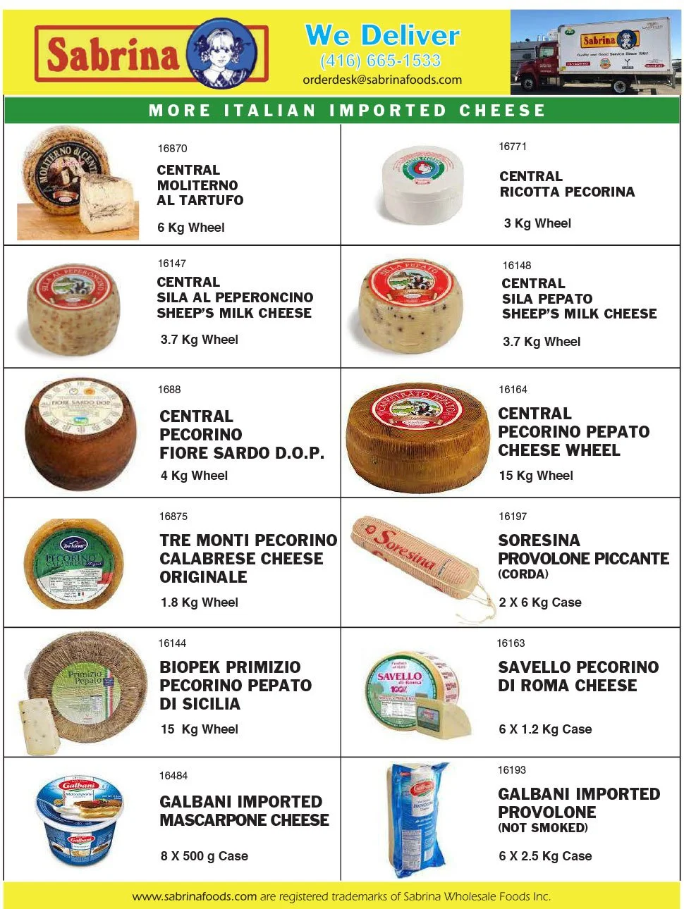 Our Products — Sabrina Wholesale Foods - Toronto Supplier of food ...