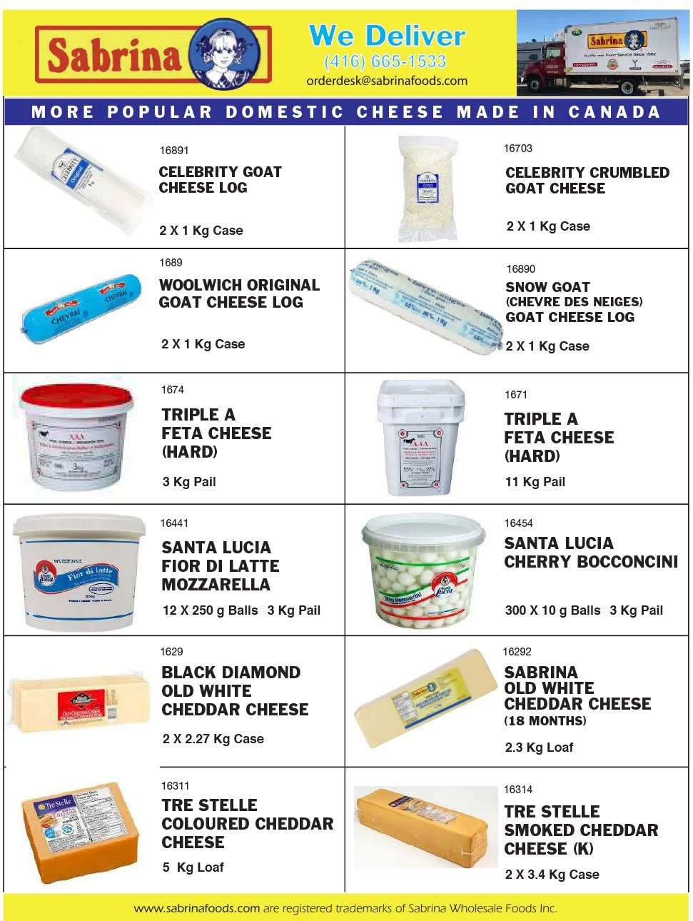 Our Products — Sabrina Wholesale Foods - Toronto Supplier of food ...