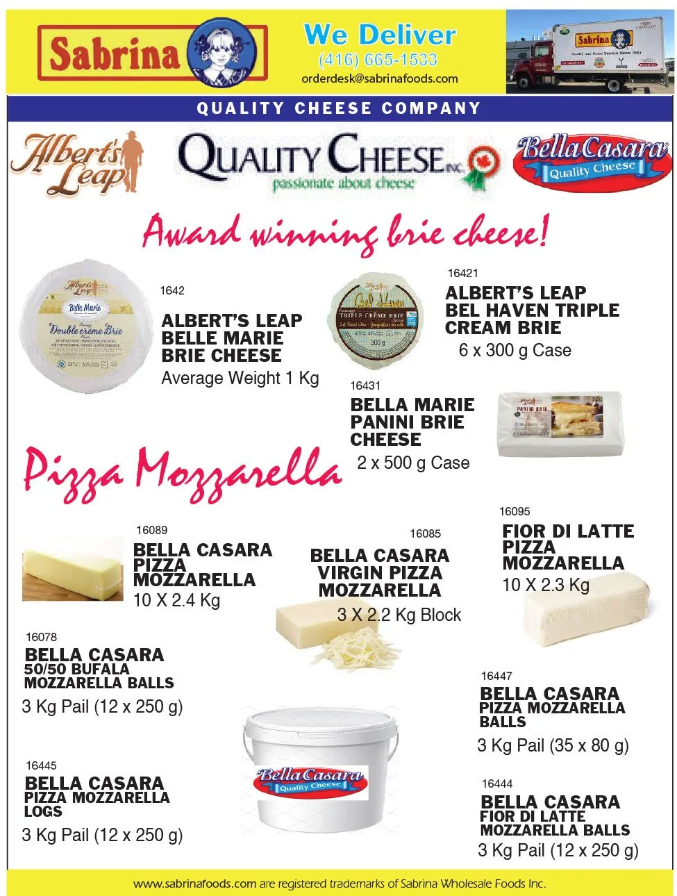 Our Products — Sabrina Wholesale Foods - Toronto Supplier of food ...